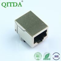 China 10P10C 1000Mbps Gigabit No LED Vertical DIP RJ45 Female Connector, Integrated Transformer Filter Ethernet Jack, Shielded PCB Network Socket for sale