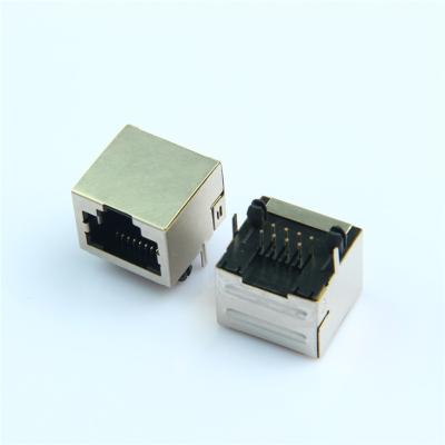 China RJ45 8P8C Right Angle Jack, Shielded Keystone Female Connector with No LEDs, Network Ethernet Interface – for Industrial & Commercial Applications for sale