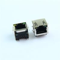 China Horizontal 90° Through Hole 8P8C RJ45 Female DIP Connector, Side Ground Spring Shrapnels, EMI Shielded, Gigabit Integrated Transformer With Dual Link Activity LED Ethernet Jack for sale