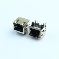 China Horizontal 90° Through Hole 8P8C RJ45 Female DIP Connector, Side Ground Spring Shrapnels, EMI Shielded, Gigabit Integrated Transformer With Dual Link Activity LED Ethernet Jack for sale