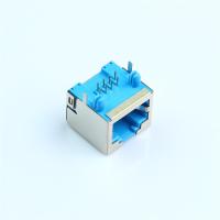 China Horizontal 90° Through Hole 8P8C RJ45 Female DIP Connector, Metal Shielded Empty Shell, No Transformer No LED Ethernet Jack for sale