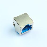 China Horizontal 90° Through Hole 8P8C RJ45 Female DIP Connector, Metal Shielded Empty Shell, No Transformer No LED Ethernet Jack for sale