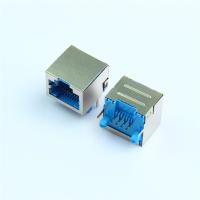 China Horizontal 90° Through Hole 8P8C RJ45 Female DIP Connector, Metal Shielded Empty Shell, No Transformer No LED Ethernet Jack for sale