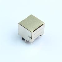 China Horizontal 90° Through Hole 8P8C RJ45 Female DIP Connector, EMI Metal Shielded, Built-in Gigabit Transformer With Dual Link Activity LED Ethernet PCB Jack for sale