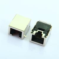 China RJ50 10P10C Ultra-Thin Right Angle Jack, Shielded SMT Female Connector – No LEDs, RJ45/RJ50 Compatible Modular Socket for sale