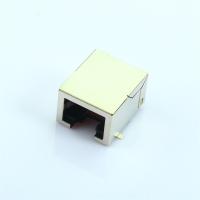 China RJ50 10P10C Ultra-Thin Right Angle Jack, Shielded SMT Female Connector – No LEDs, RJ45/RJ50 Compatible Modular Socket for sale