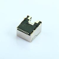 China RJ50 10P10C Ultra-Thin Right Angle Jack, Shielded SMT Female Connector – No LEDs, RJ45/RJ50 Compatible Modular Socket for sale