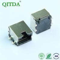 China RJ45 8P8C Right Angle Jack, Full SMT Female Connector – Recessed Low Profile, Surface Mount Ethernet Interface for Network Applications for sale