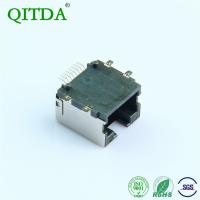 China RJ45 8P8C Right Angle Jack, Full SMT Female Connector – Recessed Low Profile, Surface Mount Ethernet Interface for Network Applications for sale