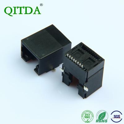 China RJ45 Ultra-Thin SMT Jack – 4P4C / 6P6C / 8P8C / 10P10C, Surface Mount Modular Socket for Network Ethernet Applications for sale