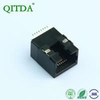 China Ultra Thin Full Plastic Single Port 8P8C RJ45 Female SMT Connector, Mushroom Position Feet Empty Shell No Transformer No LED Unshielded Ethernet PCB Jack for sale