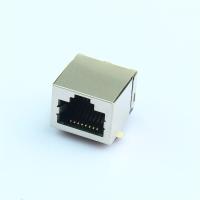 China RJ45 8P8C Right Angle SMT Jack – Shielded Female Connector, No LEDs, Surface Mount Ethernet Socket for Network Applications for sale