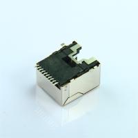 China RJ45 10P10C Ultra-Thin Right Angle SMT Jack – No LEDs, Low Profile Female Connector for Network Interface for sale