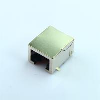 China RJ45 10P10C Ultra-Thin Right Angle SMT Jack – No LEDs, Low Profile Female Connector for Network Interface for sale
