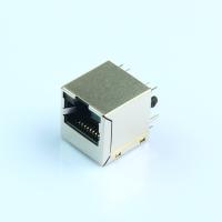 China 100Mbps 10P8C Vertical DIP RJ45 Female Connector, Integrated Transformer Filter Fast Ethernet Jack with Link & Activity Dual LED, Shielded PCB Network Socket for sale