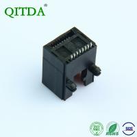 China RJ45 8P8C Ultra-Thin SMT Jack with Mushroom Feet – Full Plastic Unshielded (UTP), Low Profile Modular Socket for Network Applications for sale