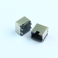China Ultra-Thin SMT Shielded RJ45 Female Socket 8P8C No LED Sunken PCB Mount Ethernet Connector for sale