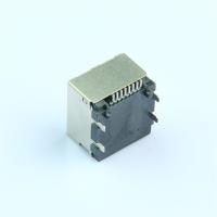 China Ultra-Thin SMT Shielded RJ45 Female Socket 8P8C No LED Sunken PCB Mount Ethernet Connector for sale