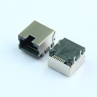 China Ultra-Thin SMT Shielded RJ45 Female Socket 8P8C No LED Sunken PCB Mount Ethernet Connector for sale