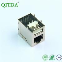 China Single Layer Combo RJ45 + USB2.0 Female Integrated Connector, No LED Gigabit 1000Mbps Shielded Ethernet Jack with Built-in Transformer Filter, DIP PCB Combined Network USB Socket for sale