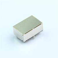 China QITDA 1×2 single-row horizontal shielded RJ45 empty shell connector integrates two independent 8P8C RJ45 ports side by side in one nickel-plated metal shield housing. This is empty shell structure wit for sale