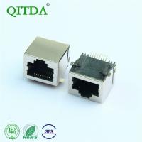 China RJ45 8P8C Right Angle SMT Jack – Shielded Female Connector, No LEDs, Surface Mount Ethernet Socket for Network Applications for sale