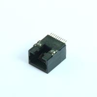 China H10.5 Ultra Thin Single Port 10P10C RJ50 RJ45 Female Full SMT Connector, Unshielded Empty Shell No Transformer No LED Ethernet PCB Jack for sale