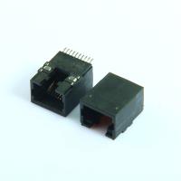 China H10.5 Ultra Thin Single Port 10P10C RJ50 RJ45 Female Full SMT Connector, Unshielded Empty Shell No Transformer No LED Ethernet PCB Jack for sale