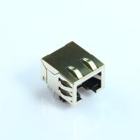 China H11.7 Ultra Thin Horizontal SMT 10P10C RJ50(RJ45) Female Connector, EMI Shielded Side Ground Spring Shrapnels, Empty Shell No Transformer No LED Ethernet Jack for sale