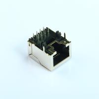 China H11.7mm Low Profile Horizontal SMT 10P8C RJ45 Female Connector, Nickel Metal Shielded Empty Housing No Transformer No LED Ethernet Jack for sale