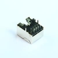 China H11.7 Ultra Thin Horizontal Through Hole DIP 10P8C RJ45 Female Connector, Nickel Metal EMI Shielded Empty Shell No Transformer No LED Ethernet PCB Jack for sale
