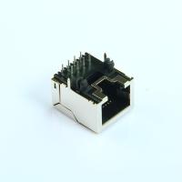 China H11.7 Ultra Thin Horizontal Through Hole DIP 10P8C RJ45 Female Connector, Nickel Metal EMI Shielded Empty Shell No Transformer No LED Ethernet PCB Jack for sale