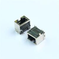 China H11.3 Ultra Thin Horizontal Through Hole 8P8C RJ45 Female DIP Connector, Nickel Metal EMI Shielded, Built-in Gigabit Transformer With Dual Link Activity LED Ethernet PCB Jack for sale