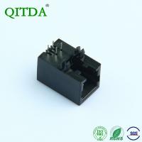 China rj11 12 telephone interface manufacturer ultra‑thin connector female socket H11.5 all‑plastic DIP through‑hole mushroom‑shaped 4P4C jack for sale