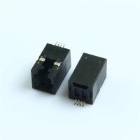 China RJ11 12 Female Connector H11.5 Full Plastic SMT 4P4C Ultra Thin Telephone Jack Socket Manufacturer for sale