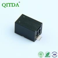 China RJ11 12 Female Connector H11.5 Full Plastic SMT 4P4C Ultra Thin Telephone Jack Socket Manufacturer for sale