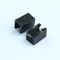 China RJ11-12 4P4C Surface Mount Phone Socket, H11.5 Full Plastic RJ11 Telephone Port with SMT Pins for PCB for sale