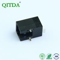China RJ11-12 4P4C Surface Mount Phone Socket, H11.5 Full Plastic RJ11 Telephone Port with SMT Pins for PCB for sale
