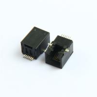 China RJ12 RJ11 Ultra Thin Telephone Jack H11.5 Full Plastic SMT Female Connector 6P6C Modular Socket for sale
