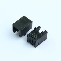 China RJ12 6P6C Female Jack H11.5 Full Plastic DIP Through Hole Telephone Connector, Ultra Thin RJ11 Phone Socket with Mushroom Feet for sale
