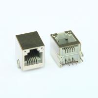 China RJ11 12 Female Connector 6P6C, Vertical 180 Degree DIP Through Hole Telephone Jack Socket for sale