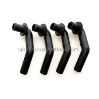 China EPDM drain hose elbow air conditioner condensate drain connector AC drain pipe fitting mini split drain elbow AC drain hose adapter 90 degree drain elbow fitting rubber drain joint with hose clamp for sale