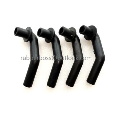 China EPDM drain hose elbow air conditioner condensate drain connector AC drain pipe fitting mini split drain elbow AC drain hose adapter 90 degree drain elbow fitting rubber drain joint with hose clamp for sale