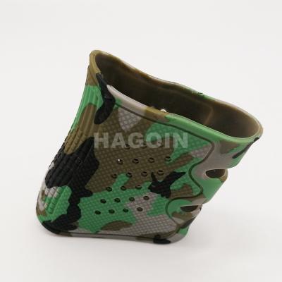 China Camouflage Silicone Rubber Grip Customized Color Green Rubber Grip Sleeve for sale