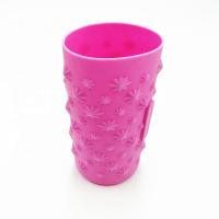 China Silicone Purple Rubber Grip Bottle Cup Grip Heat Resistant Sleeve Grip Holder for sale