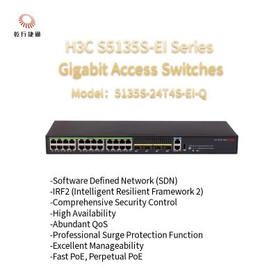 China H3C S5135S-EI Series  S5135S-24T4S-EI-Q  Enhanced Gigabit Access Switches for sale