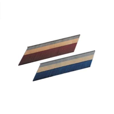 China 34 Degree 2.8*75mm Ring Shank Hot dipped Galvanized Paper Strip Nails For Wooden Furniture for sale
