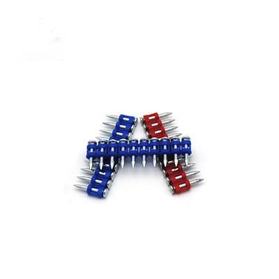 China 3.0mm*27mm Smooth Shank Mechanical Galvanized Concrete Coated Nails Plastic for sale
