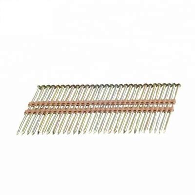 China 21 Degree Plastic Collated Framing Nails , Bright Ring Shank Plastic Finish Nails for sale
