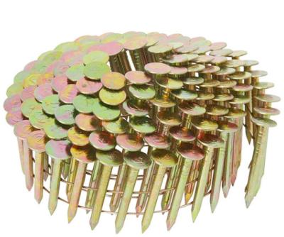 China .120''*1'' Round Head Smooth Shank Electric Galvanized Coil Roofing Nails For Construction for sale